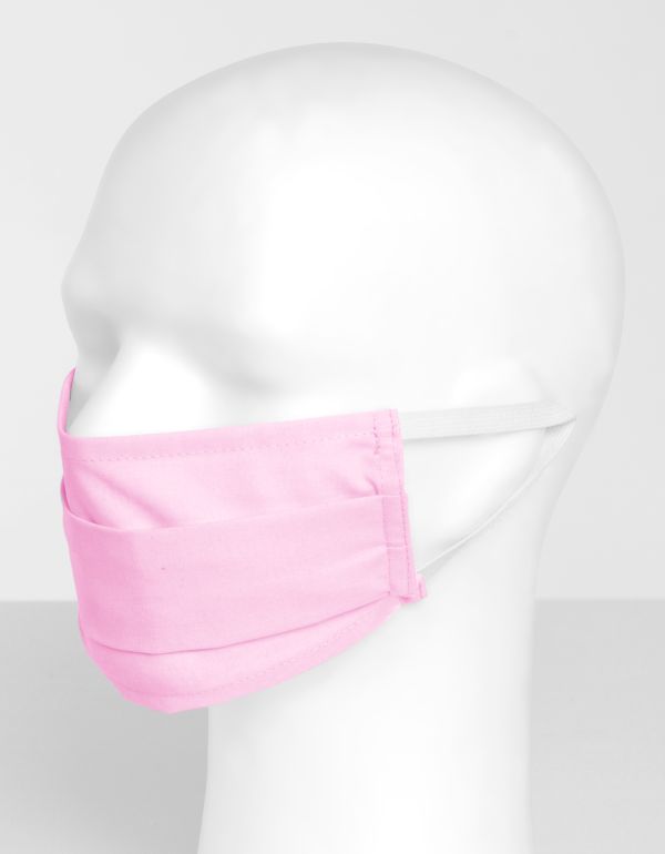 Mund-Nasen-Maske mit Gummiband für Erwachsene rosa | 21x8 cm | Handtuch ...